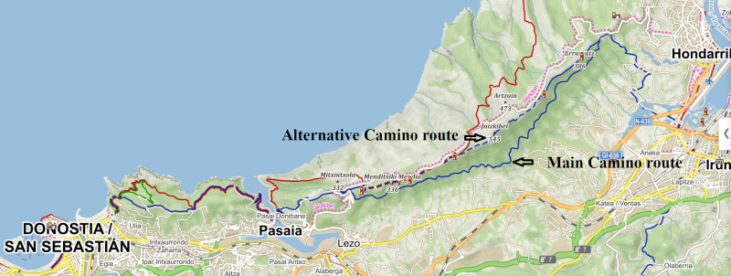 From Irun to San Sebastian, Camino del Norte, stage no. 1 ...